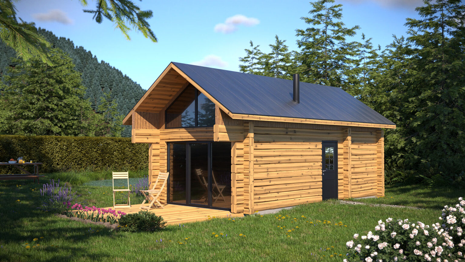 Villem 30 m² | Käsitöö palkmajad Eestist